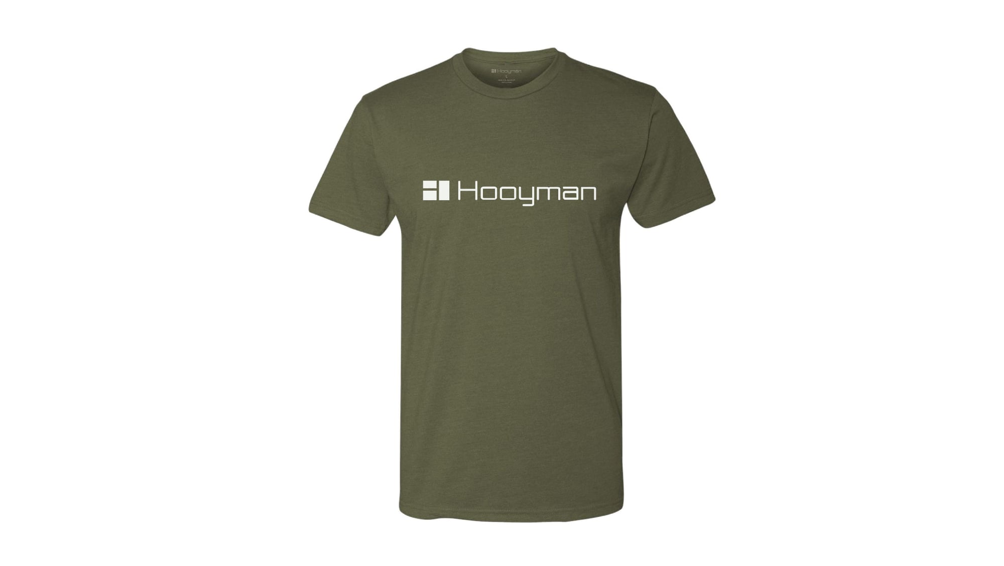 Hooyman Logo Short Sleeve - Large- Military Green Heather | Hooyman